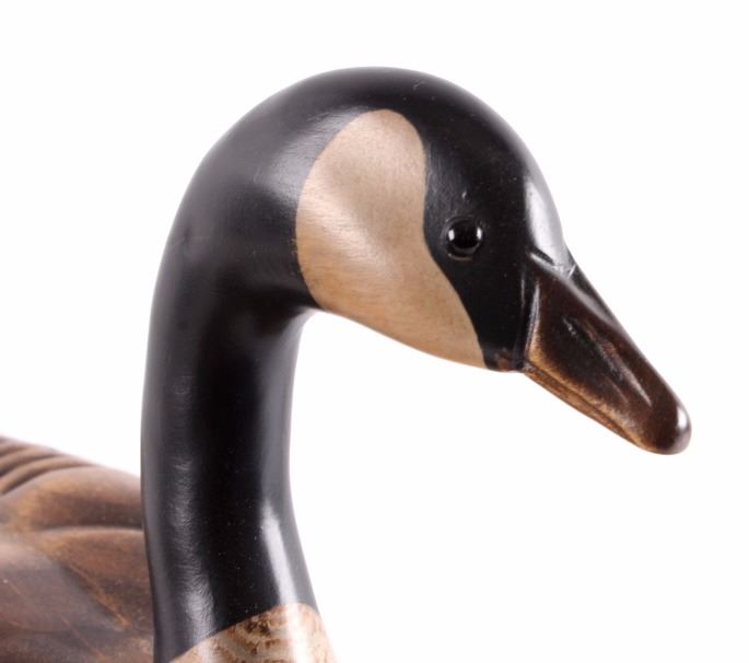 Tom Taber Canada Geese Pair Wood Carving