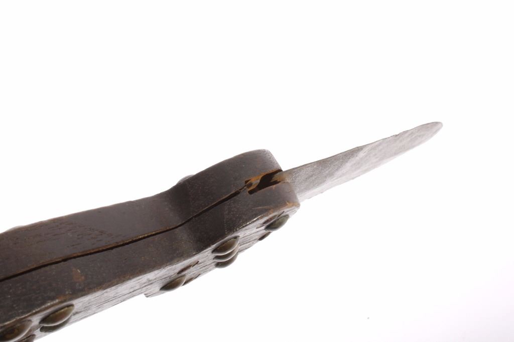 Cree Indian Beavertail Paddle Dag Knife c1800-1850