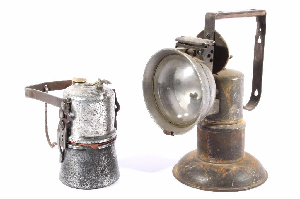 Oxweld & Justrite Uncle Sam Carbide Mining Lamps