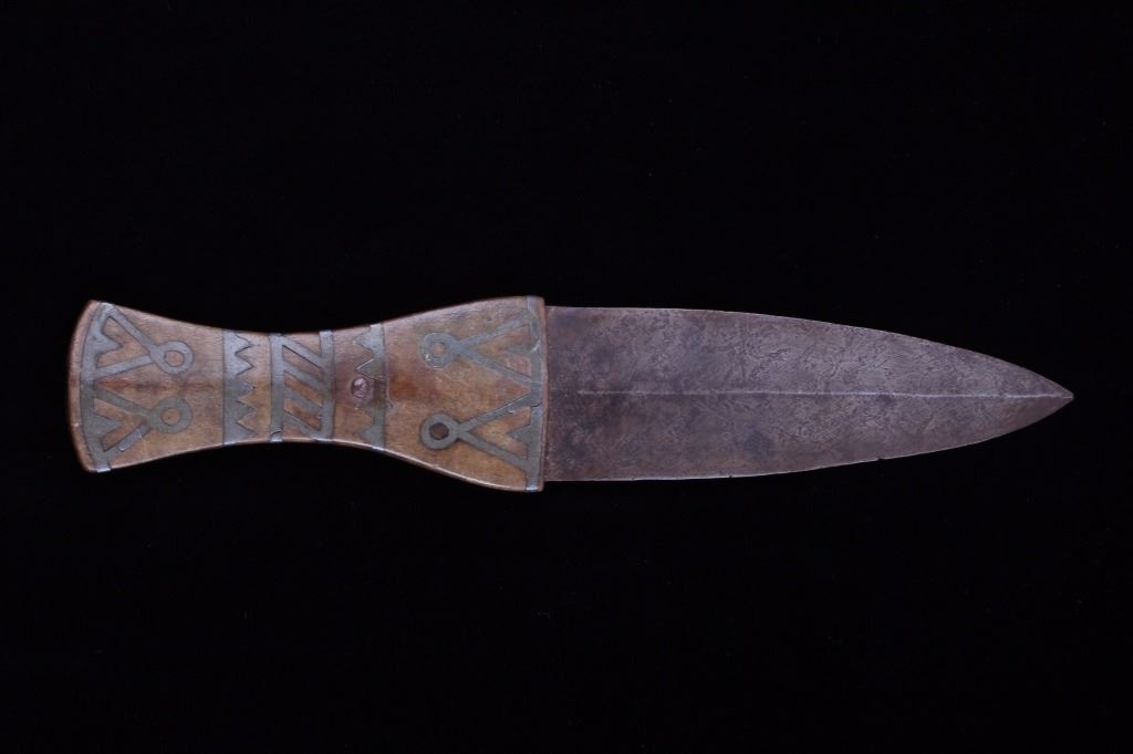 Presentation Pewter Inlaid Dag Knife c.1850