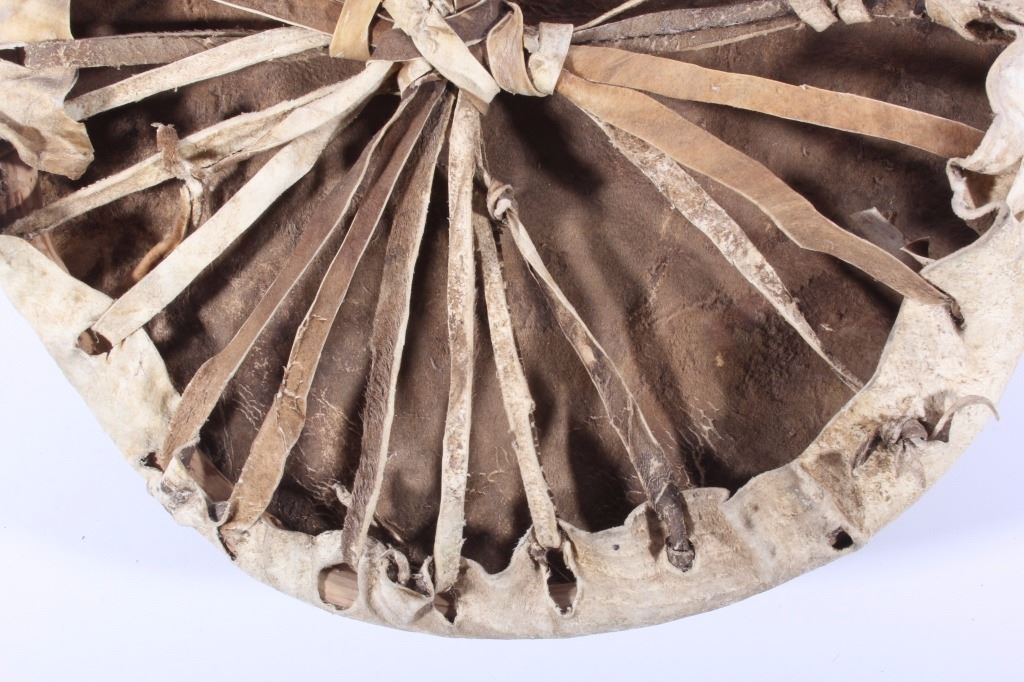 Comanche Polychrome Painted War Shield c. 1870