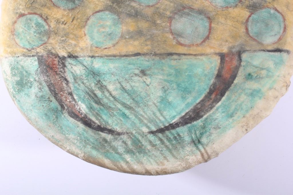 Comanche Polychrome Painted War Shield c. 1870