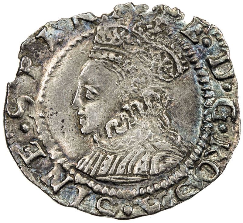 ENGLAND: Elizabeth I, 1558-1603, AR penny (0.41g), ND [1560-1]. VF-EF ...