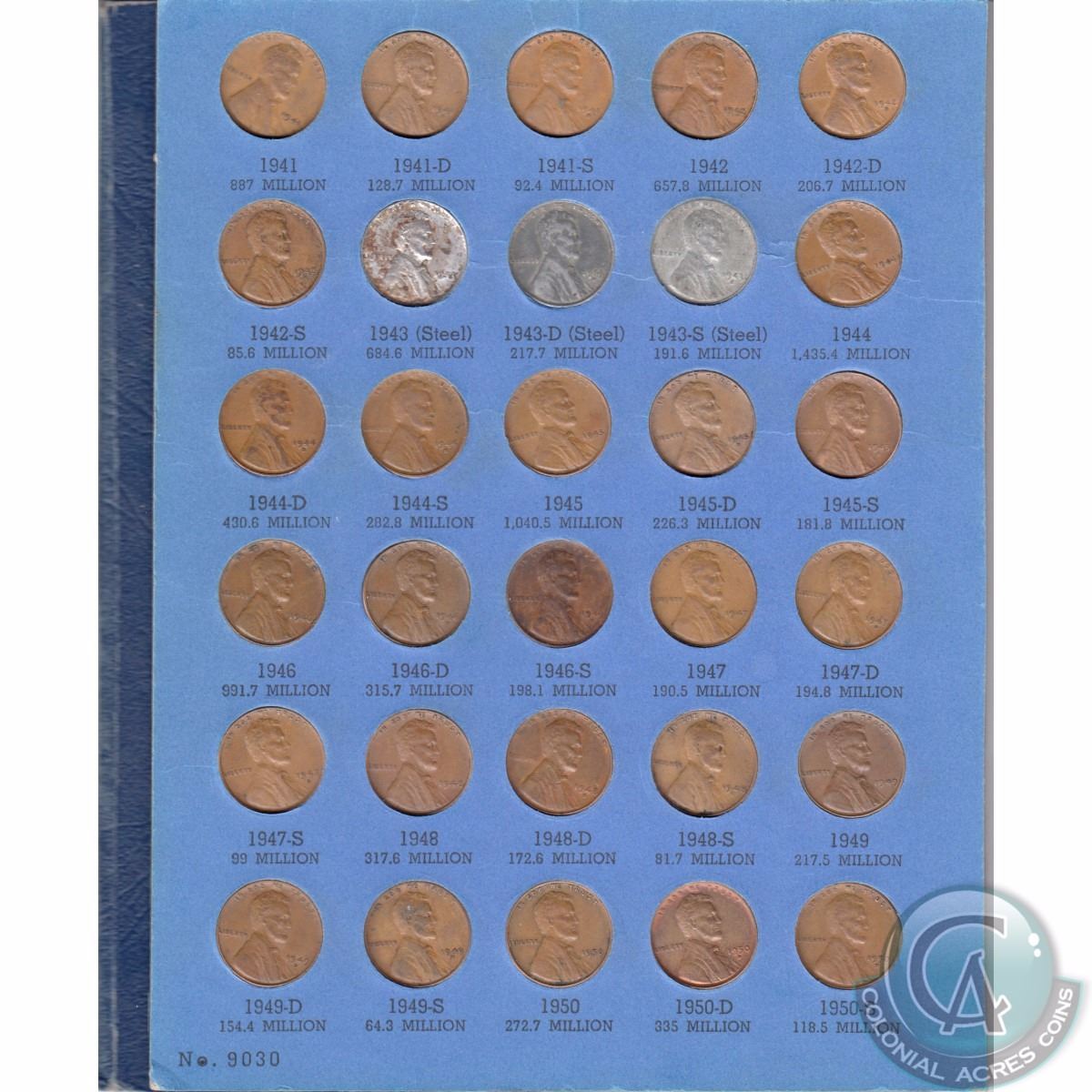 Estate Lot: Lincoln Cent Collection Starting 1941 #2 Full Book. You ...