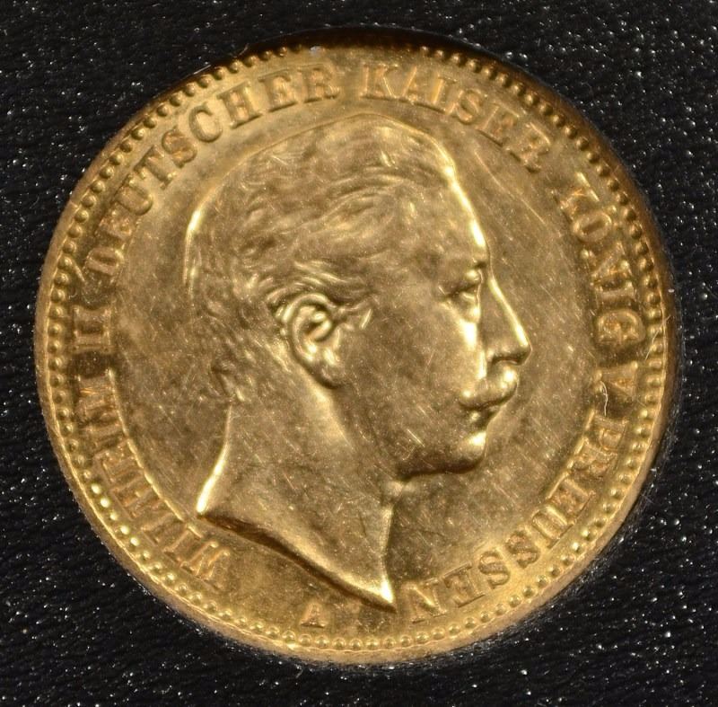 1901 GERMAN 10 MARKS GOLD COIN, BU