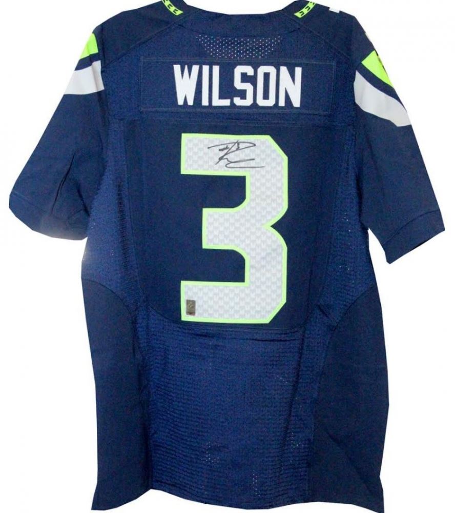 Russell Wilson Signed Seahawks Nike Elite Authentic Jersey (Wilson COA)