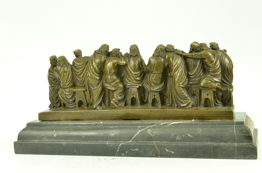 Apollo Archer Bow Arrow Bronze sculpture on black Marble base