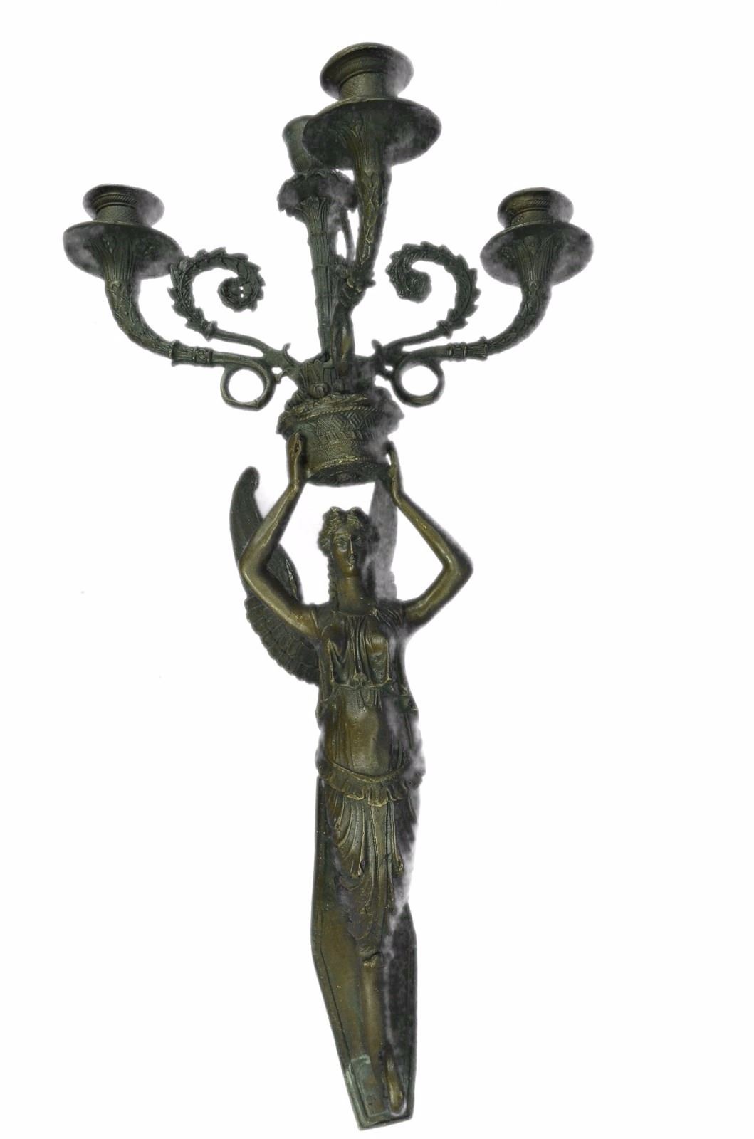 Greek Mythology Echidna Candle Holder Candelabra Bronze Figurine