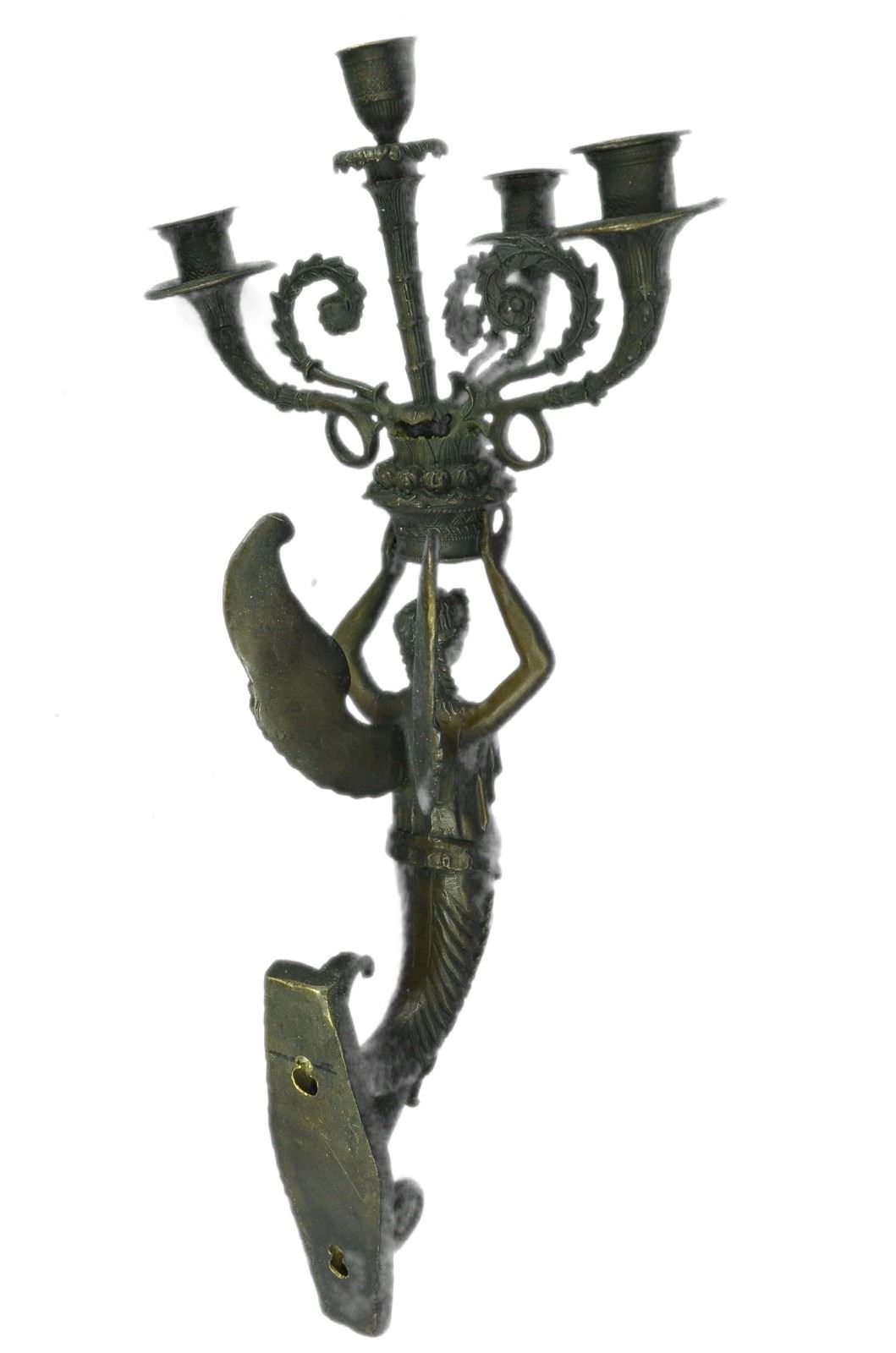 Greek Mythology Echidna Candle Holder Candelabra Bronze Figurine