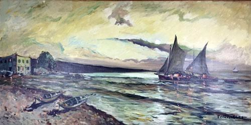 Simply Magnificent Seascape by Italian Artist Antonio Torrielli, Signed