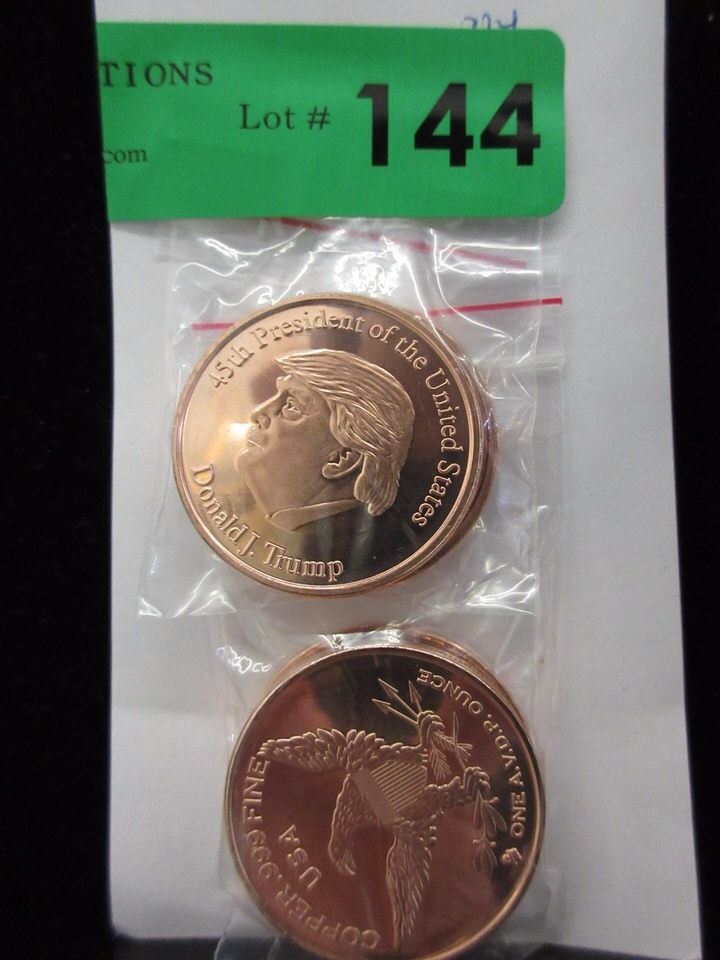 5 x 1 oz. .999 Fine Copper Donald Trump Rounds