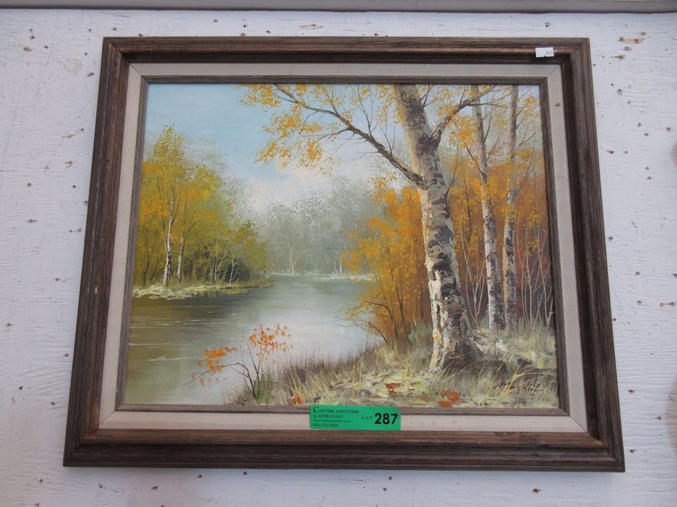 Moncrief Signed Oil on Canvas Painting