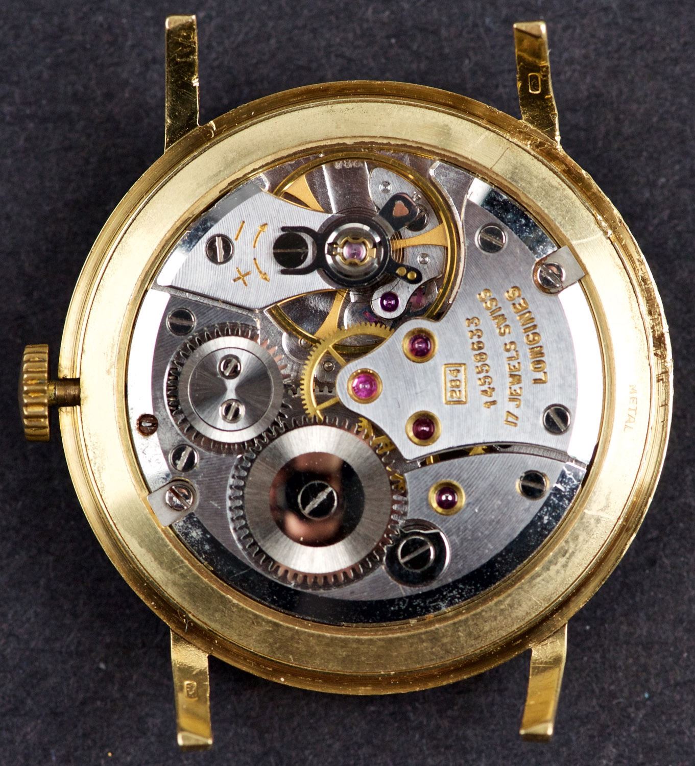 Classic Longines Cal.284 Mechanical Hand Winding 18 Kt Gold Mens Dress ...