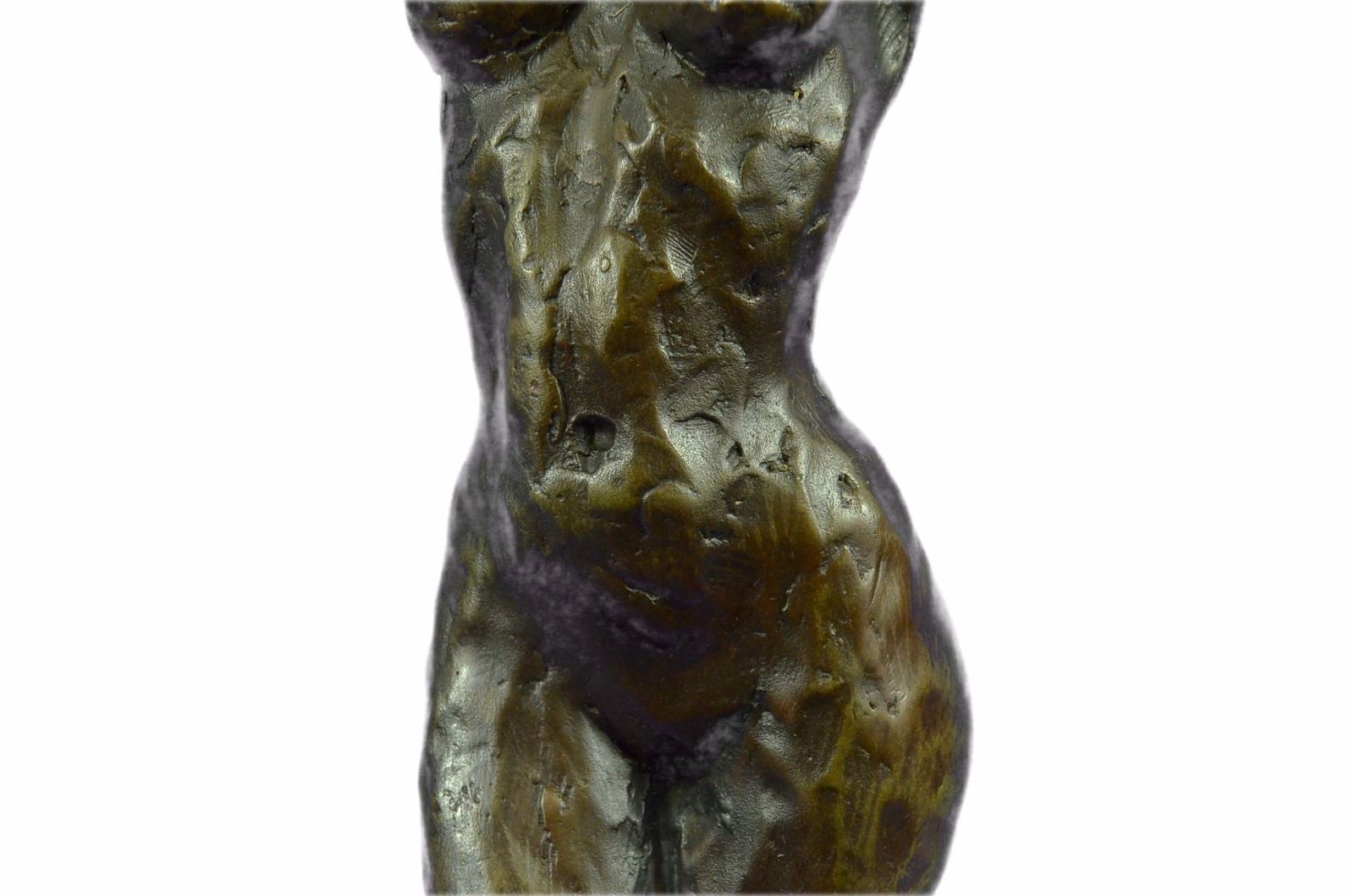 Sexy Female Bronze Sculpture On Marble Base Statue