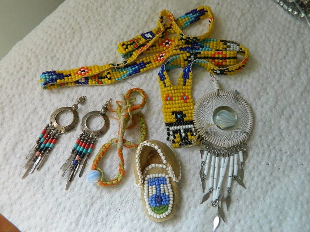 LOT OF ASSORTED FIRST NATIONS JEWELRY - SOME AS-IS SOME SILVER