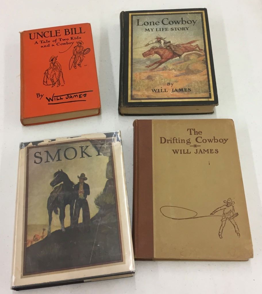 Group of 4 Old Will James Books