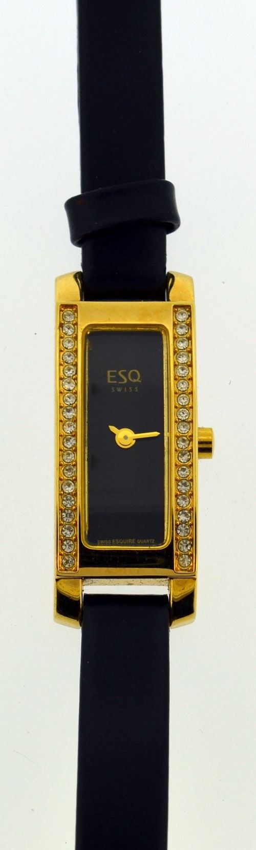 esq swiss ladies watch with gold tone face