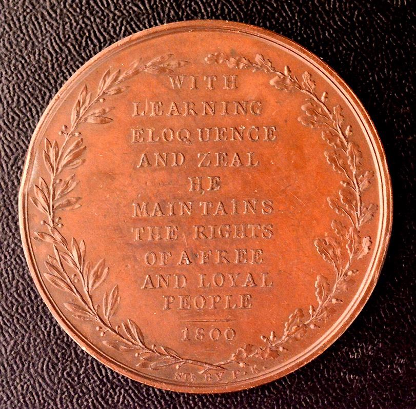 Charles James Fox, Medal by J.G. Hancock