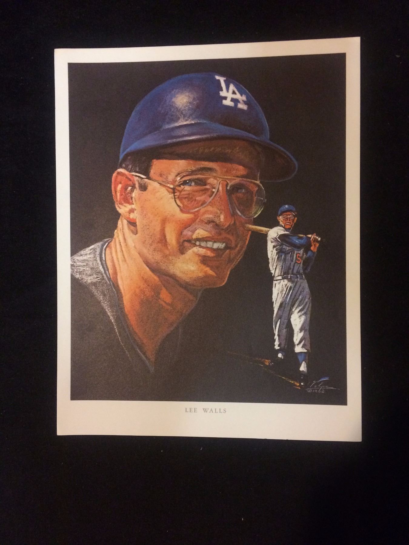 LEE WALLS BASEBALL PORTRAIT 8" X 10" PRINT