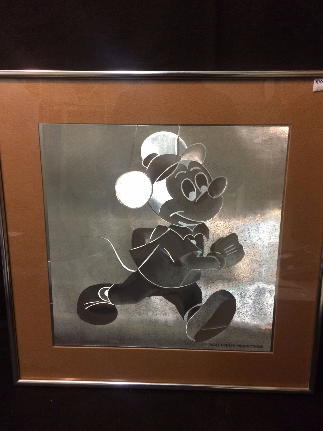 WALT DISNEY'S MICKEY MOUSE FRAMED ANIMATED LITHOGRAPH PRINT