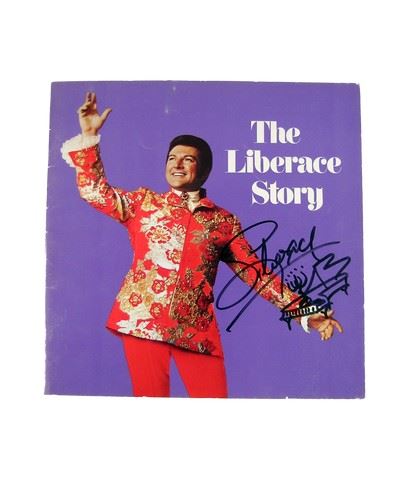 Liberace Autographed Story Booklet Movie Collectibles