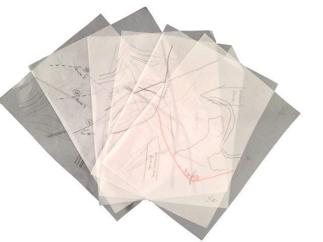 Falling Skies Sketched Maps Movie Props