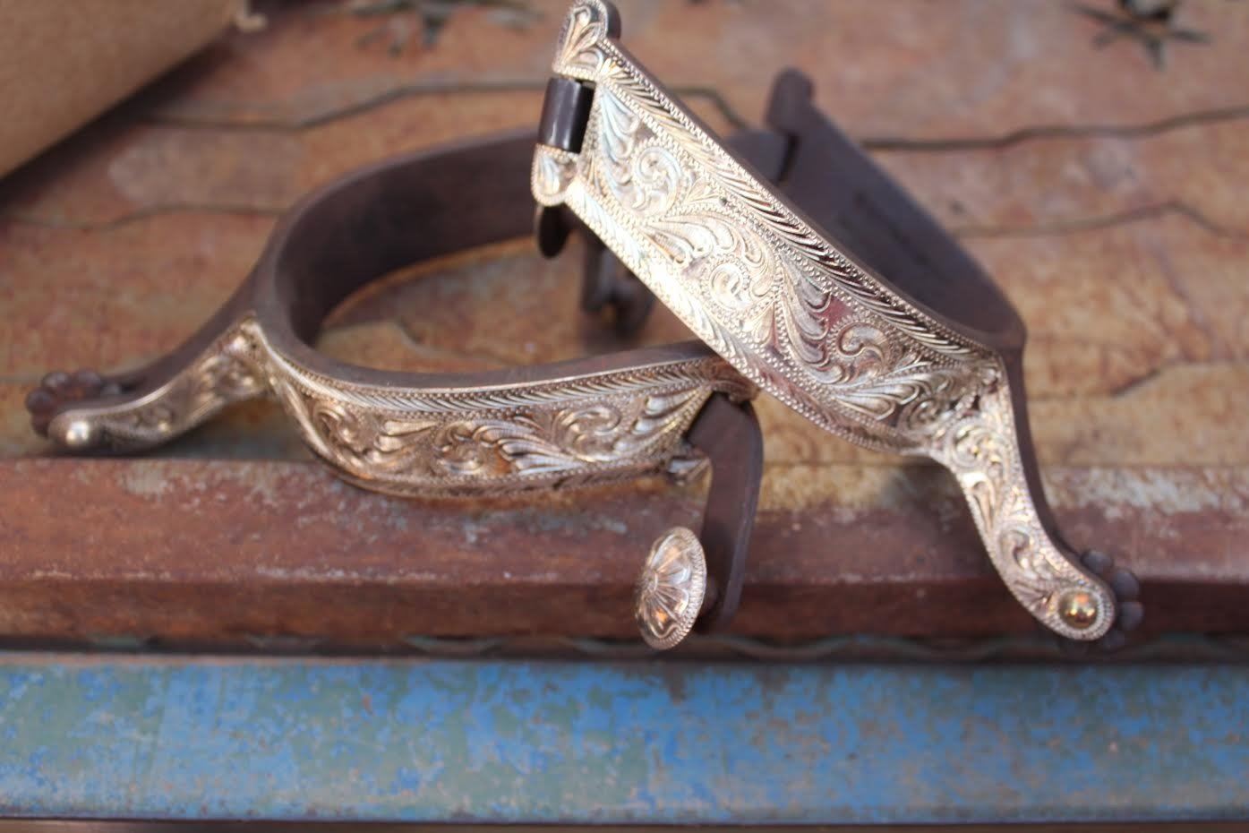 Set of Cowboy Spurs By Old Mission Silversmiths