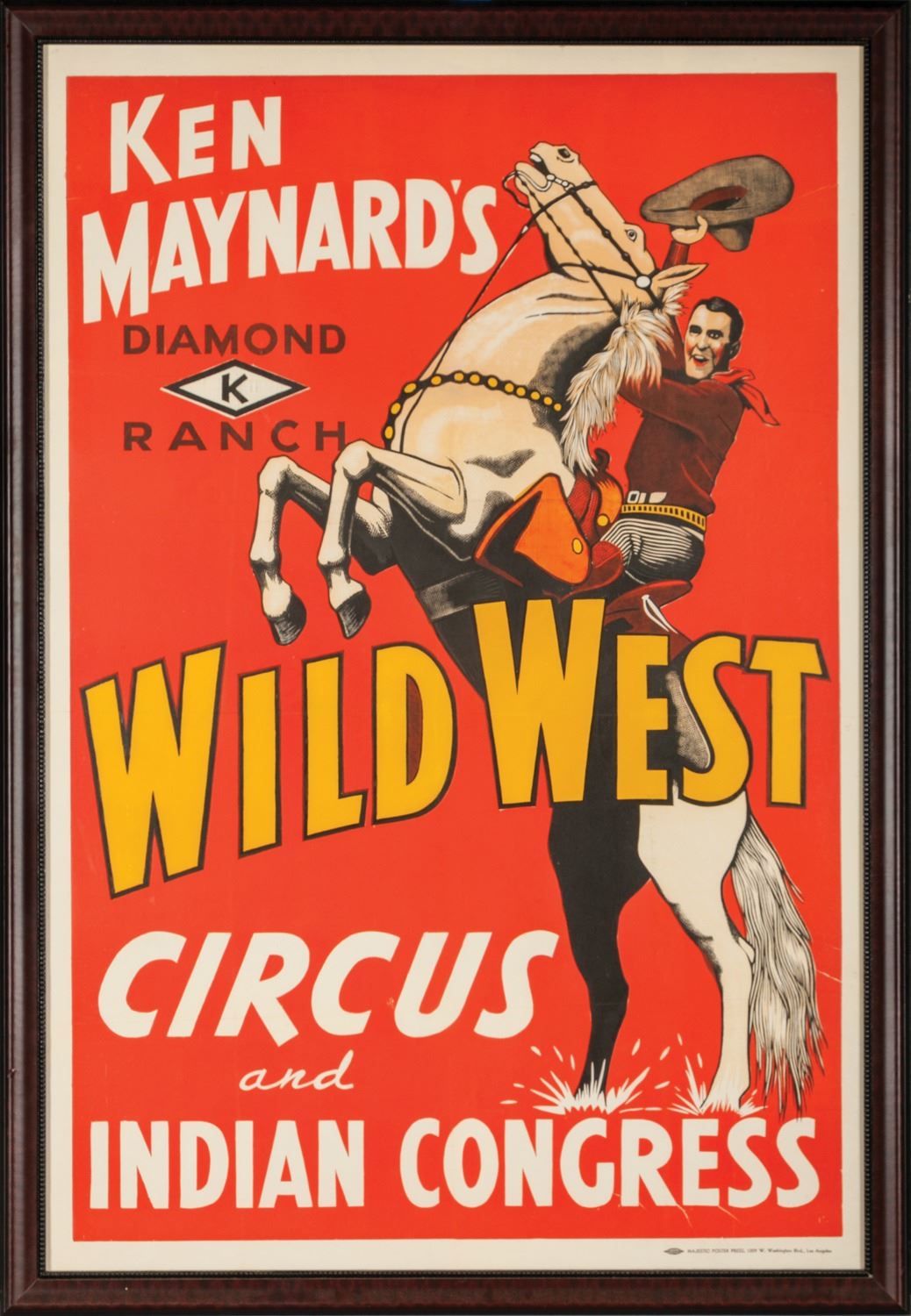 Ken Maynard Wild West Lithograph Poster
