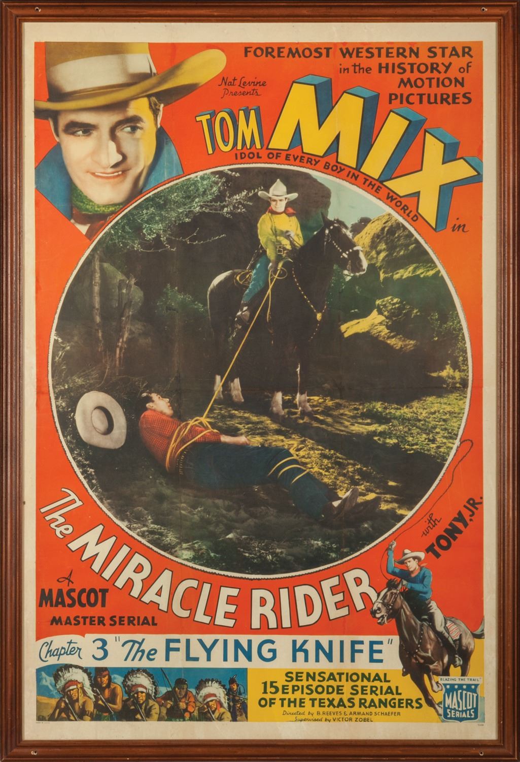 Three Original Lithograph Tom Mix Movie Posters for "The Miracle Rider"