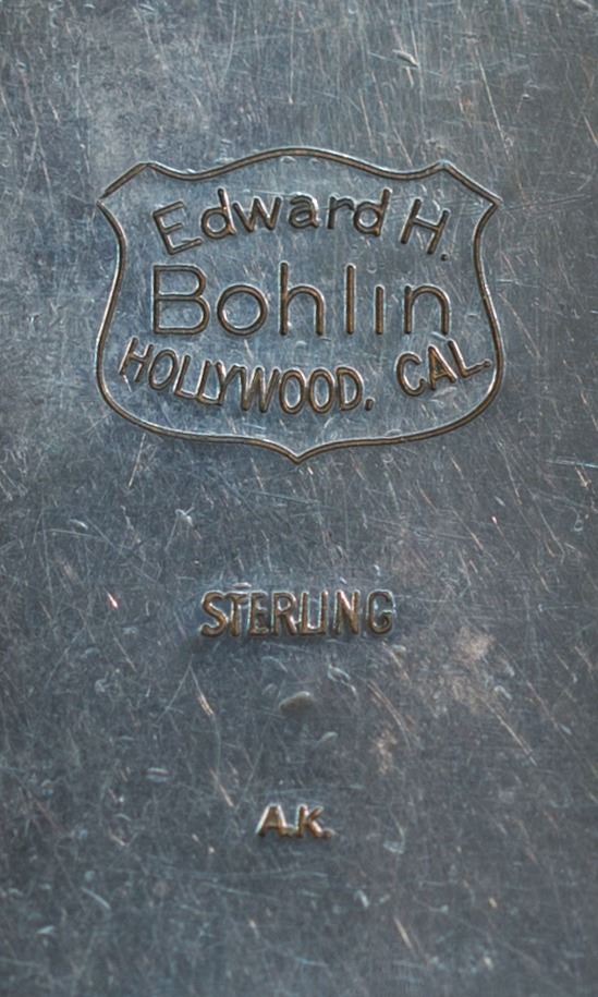 Edward H. Bohlin Silver and Jeweled Buckle Set