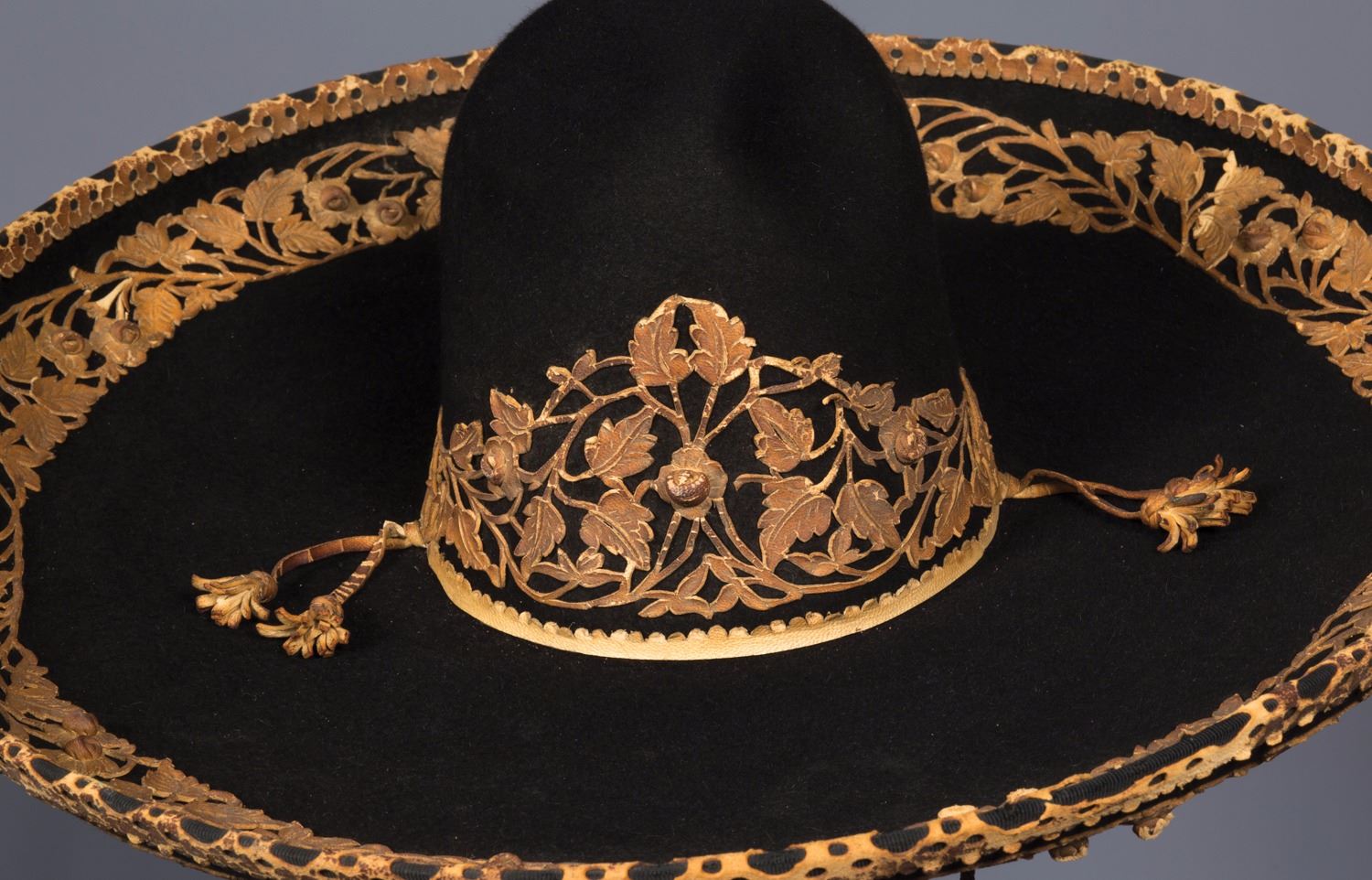 Fancy Leather Decorated Sombrero
