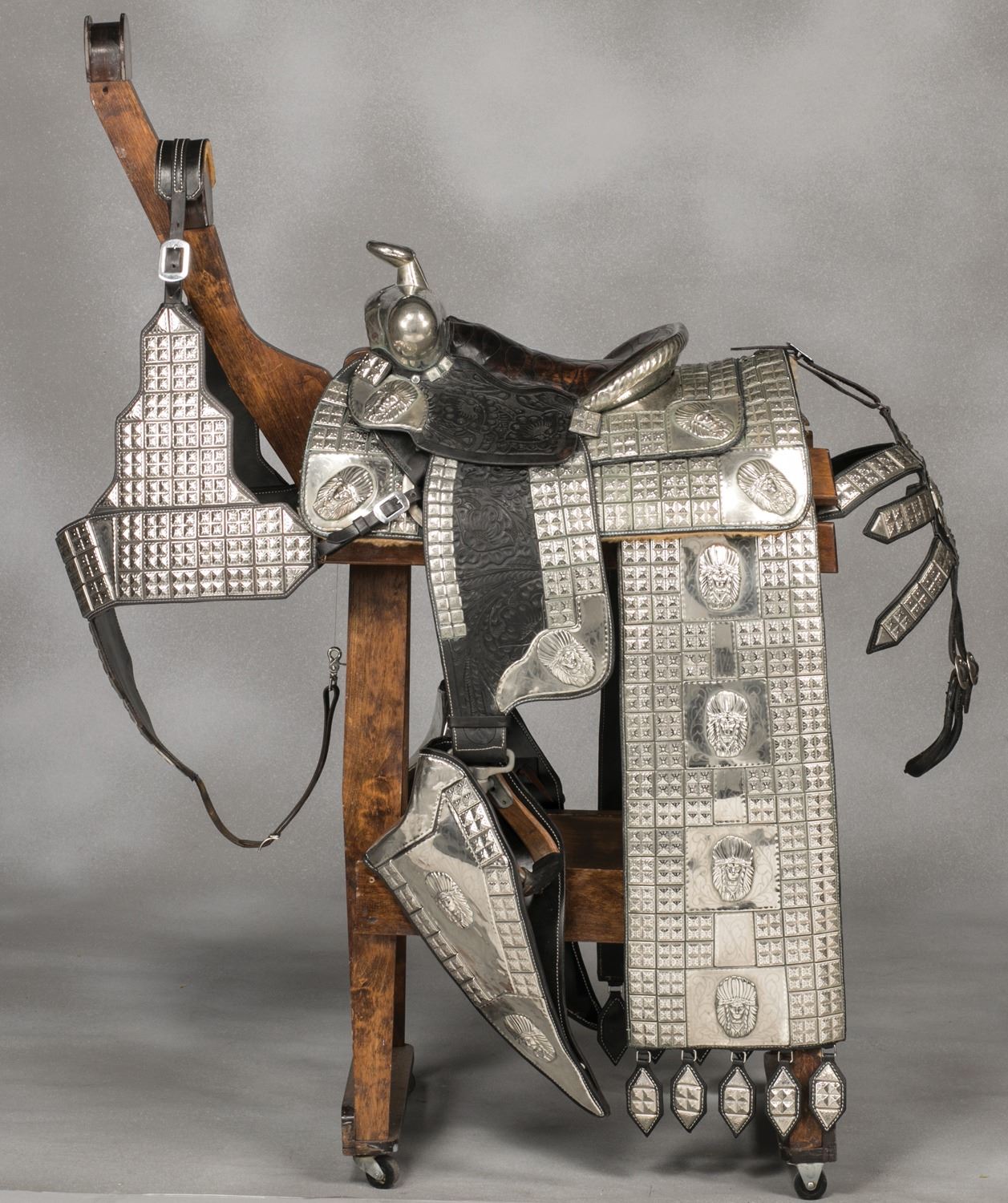 Impressive 1950s Bruce Lovins “Parade Chief” Model Silver Saddle Parade ...