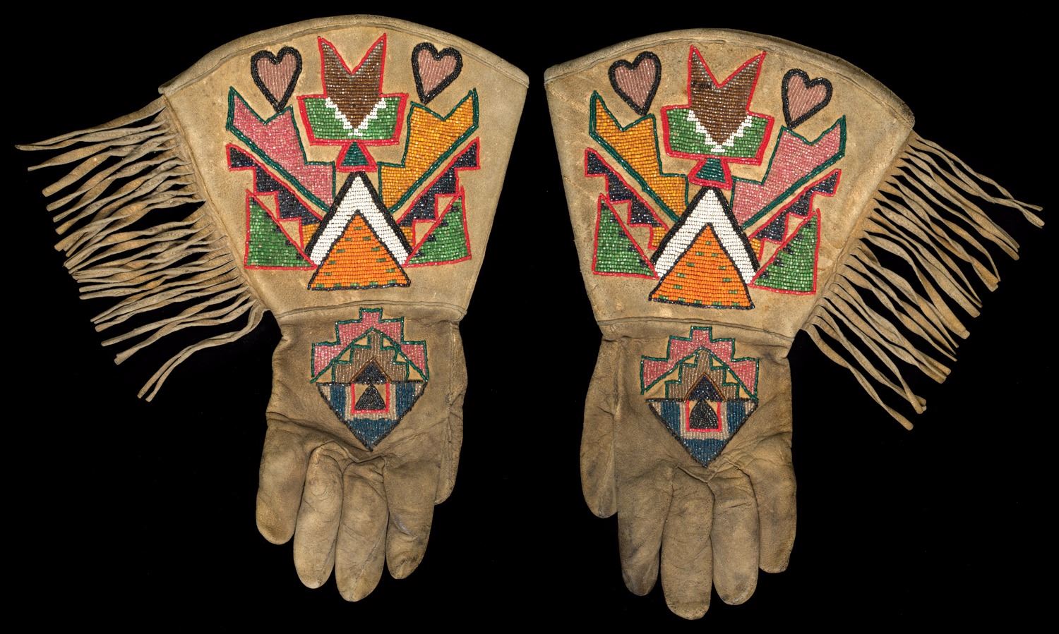 Beaded and Fringed Gauntlets