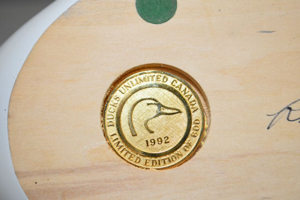Ducks Unlimited decoy duck dated 1992 limited edition loon by artist ...