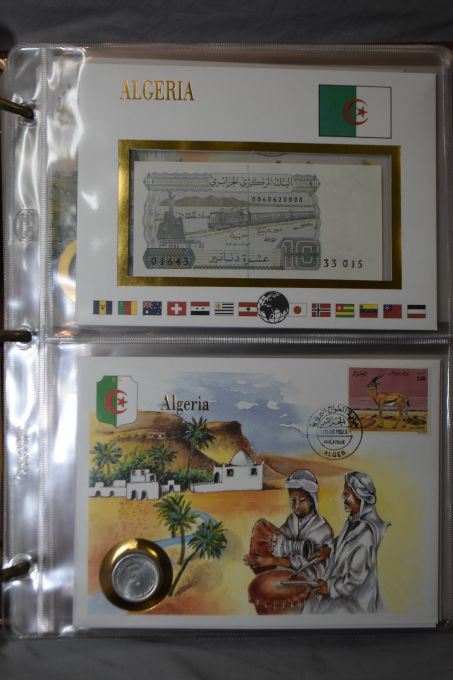 Two "World's First Coin, Stamp & Banknote Collection" including volumes ...