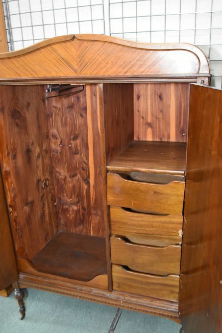 Two door antique fitted chiffarobe with cedar lining
