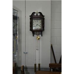 Weight driven wall hanging chiming clock made by New England Clock ...