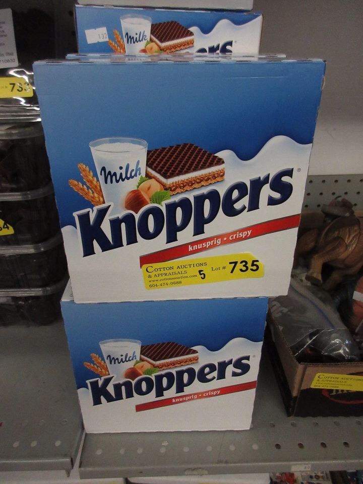 5 Boxes of Knoppers Crispy Chocolate Wafer Snacks