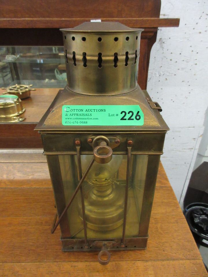 Metal Cased "Neptune" Hanging Oil Lamp