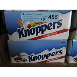 10 Cases of Knoppers Chocolate Wafer Snacks