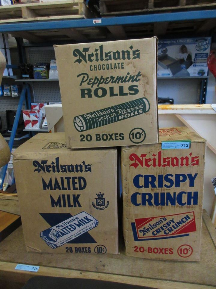 3 Vintage Cardboard Candy Boxes