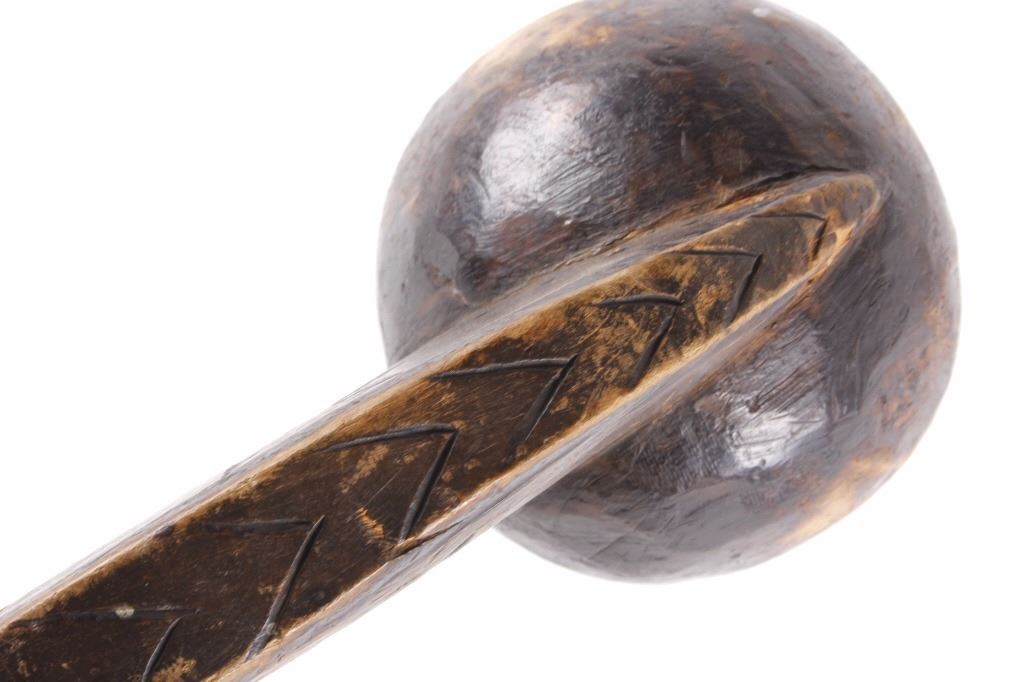 Algonquin Root Ball War Club Carved c1750-1820 COA