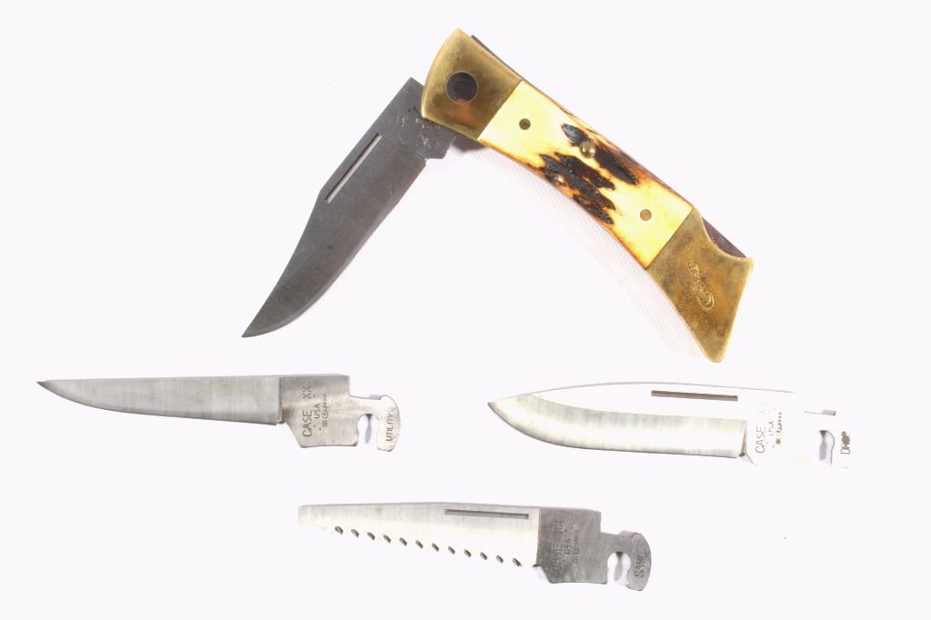 Case XX 4 Blade Changer Folding Stag Handle Knife