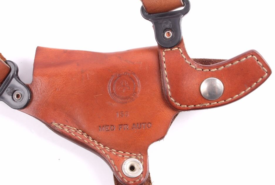 Vintage Galco Leather Shoulder Holster & Mag Pouch