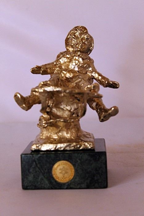 Gold over Bronze Sculpture - after Dennis Smith