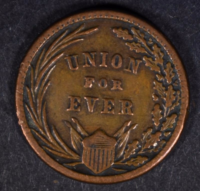 1863 CIVIL WAR TOKEN "FIRST IN WAR FIRST IN PEACE"