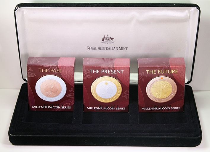 Australia, Millennium Coin Series, Past, Present & Future, 1999-2001