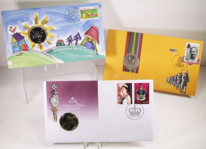 Philatelic Numismatic Covers, Twenty - Fifty Cents, 1994-2012