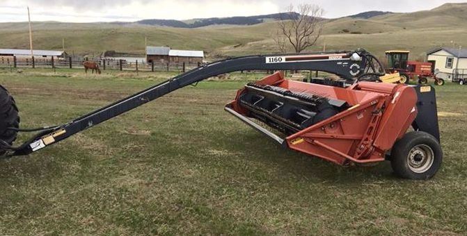 Hesston 1160 hydro-swing swather, 14', 540 pto, hyd. center pivot ...