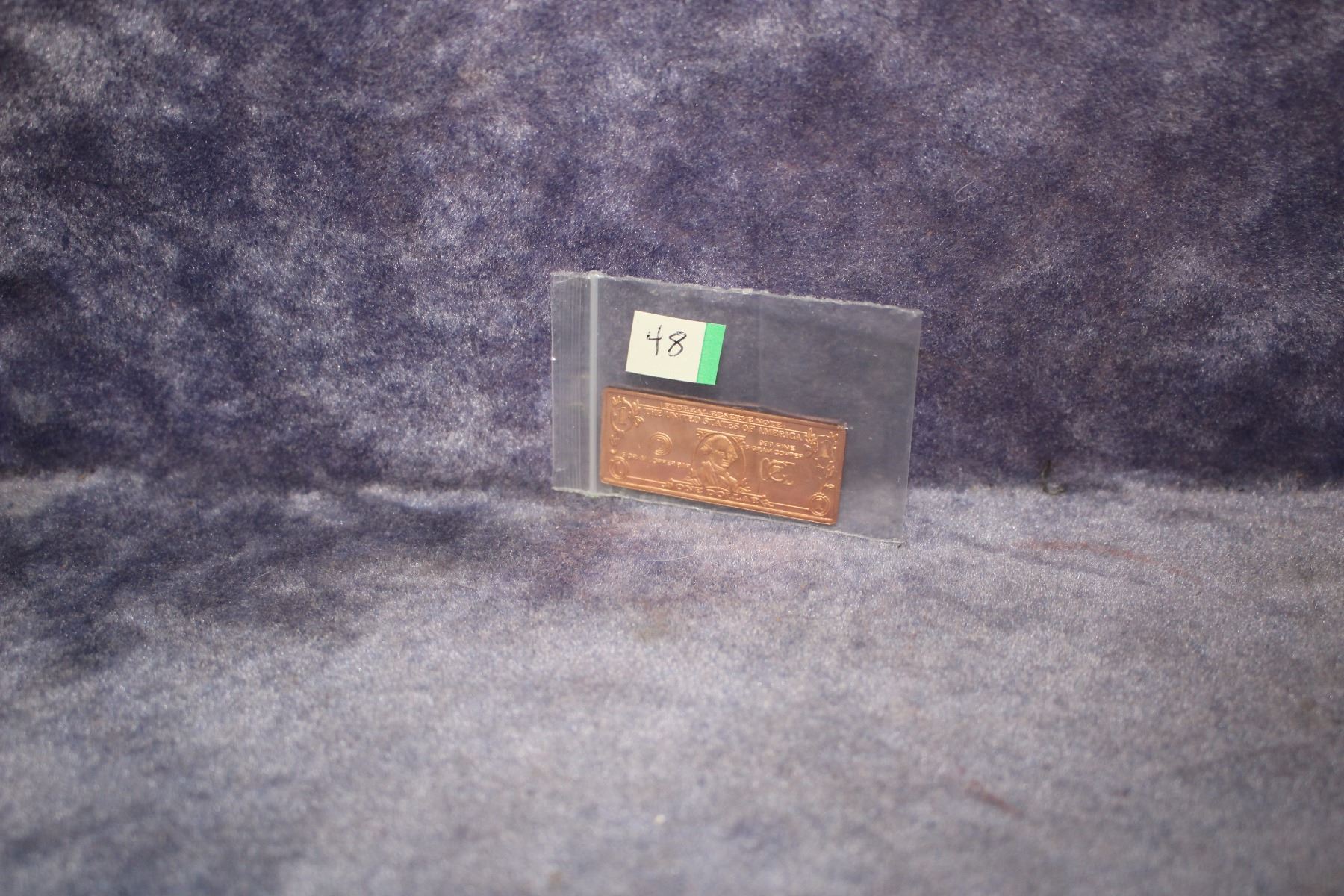 Copper Mini One Dollar Bill